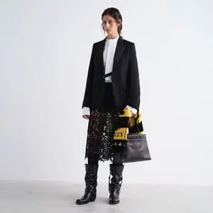 Fendi My Peekaboo Medium Crackled Black Leather Bag